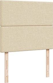 Box spring postel s matrací krémová 120x190 cm textil 3291993
