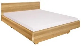 Drewmax Dřevěná postel 200x200 dub LK210 kakao