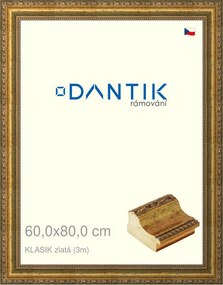 DANTIK rámeček 60x80 | KLASIK zlatá (Plexi Čiré)
