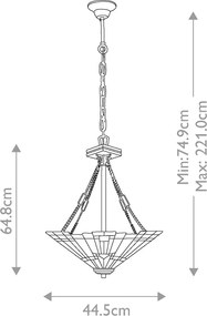 Vitážový lustr Elstead INGLENOOK-P-B 3xE27 45 cm