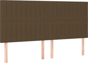 Box spring postel s matrací tmavě hnědá 160x200 cm textil 3137328