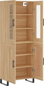 Skříň highboard dub sonoma 69,5 x 34 x 180 cm kompozitní dřevo 3198364