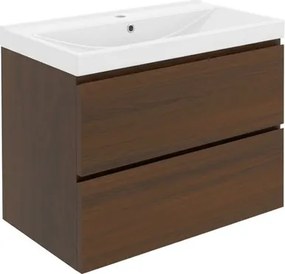 Koupelnová skříňka s umyvadlem SAT B-Way 59x50x45 cm ořech mat BWAY260NUTU1