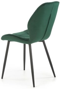 Jídelní židle Pelor, zelená / černá