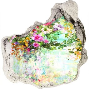 Wallmuralia Samolepící nálepka Barevné květiny 75x75 cm