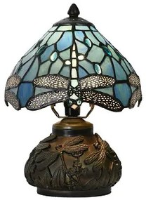 Stolní lampa Tiffany BLUE DRAGONFLY Clayre &amp; Eef 5LL-6339