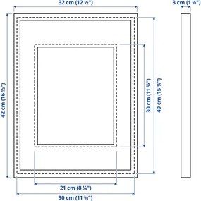 RÖDALM Rám, červená, 30x40 cm