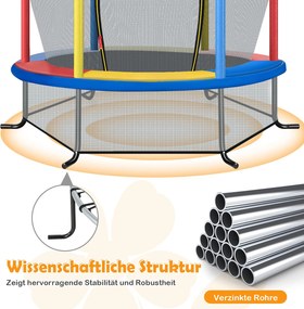 Costway Zahradní trampolína Ø165 cm s ochrannou sítí trampolína do 135 KG