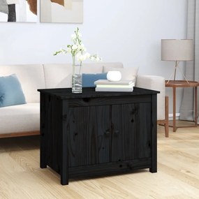 Konferenční stolek černý 71 x 49 x 55 cm masivní borové dřevo,  820930