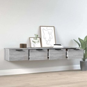 Nástěnné skříňky 2 ks šedé sonoma 68x30x20 cm kompozitní dřevo 3115898