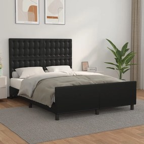 Rám postele s čelem černý 140x200 cm umělá kůže 3125573
