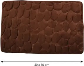 MSV Pebbles hnědá / Koupelnová předložka / 50 x 80 cm / protiskluzová