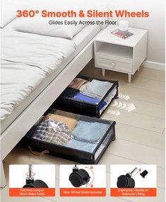 Úložný prostor pod postel s kolečky, 915 × 460 × 185 mm VEVOR