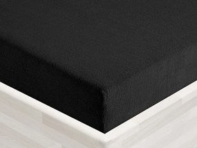 Froté napínací prostěradlo FR-030 Černé 180 x 220 - výška 20 cm