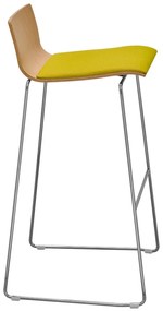 RIM - Barová židle SITTY s ližinovou podnoží a čalouněným sedákem