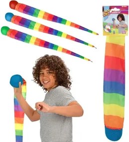 TEDDIES Míček s ocáskem / Látka / Duhový / 100 cm / od 3 let