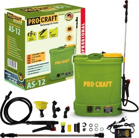 Procraft AS-12 12V - akumulátorový postřikovač (s 8,0 Ah akumulátorem a nabíječkou)