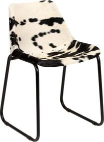 vidaXL Jídelní židle 4 ks pravá kůže [275276] Barva: Černobílý