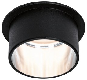 Paulmann 93382 LED Gil, bodovka v černo-ocelové úpravě, 1x6,5W LED 2700K tříkrokové stmívání, prům. 6,8cm, IP44