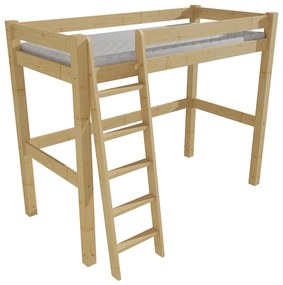 Vomaks Patrová zvýšená postel 8X8 04A Rozměr: 90 x 200 cm, Barva: surové dřevo
