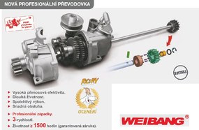 Weibang WB537SCVBBCPRO – Benzínová sekačka s hřídelovým pohonem 53 cm, spojka nože, OHV 196 cm3
