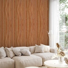 Tapeta Lamely - elegance dřevěných prken v domácím prostředí
