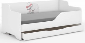 Wooden Toys Dětská postel LILU 160x80 – holčička na kole