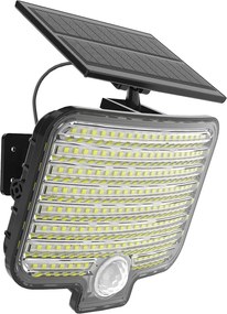 Exteriérové ​​solární nástěnné LED svítidlo Alex, 1x LED 5,5w, černá, pohybový senzor