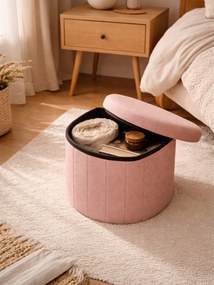 Sinsay - Taburet s úložným prostorem - pastelová růžová