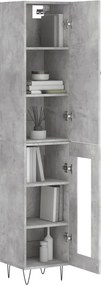 Skříň highboard betonově šedá 34,5x34x180 cm kompozitní dřevo 3199077