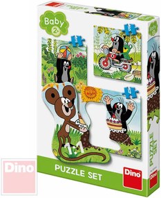 DINO Baby puzzle Krtek na louce (Krteček) 18x18cm 3v1 skládačka 12 dílků dn325104