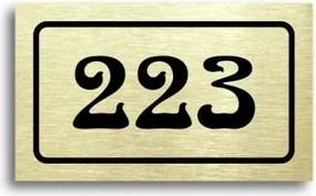 ACCEPT Číslo na dveře - typ 11 (50x30mm) - bílá tabulka - barevný tisk