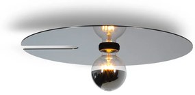 Stropní či nástěnné zrcadlové svítidlo Mirro Ceiling / Wall Barevná varianta: Černá / Černý chrom, Průměr: 450 mm