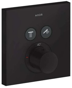 Axor ShowerSelect - Termostat pod omítku pro 2 spotřebiče, matná černá 36715670