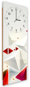 Gario Hodiny na zeď Abstraktní trojúhelníky Rozměry: 25 x 65 cm