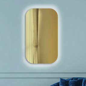 Zrcadlo Puro Mirel LED - gold glass Rozměr: 60 x 150 cm
