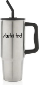 Vlastní text na nerezovou termosku s barevným víčkem