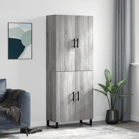 Skříň highboard šedá sonoma 69,5 x 34 x 180 cm kompozitní dřevo