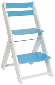 WOOD PARTNER Rostoucí židle Vendy bílá/modrá
