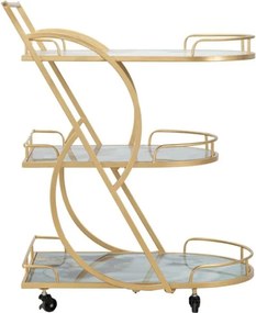 Designový servírovací vozík Odakota 71 cm zlatý