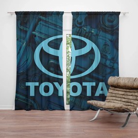 Sablio Závěs Logo Toyota Motor: 2ks 140x250cm