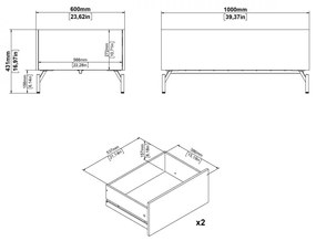 Tvilum Konferenční stolek Bertil 203 dub catania/černý mat