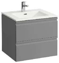 Laufen Pro S - Skříňka s umyvadlem, 600x500 mm, 2 zásuvky, matný grafit H8619614801041