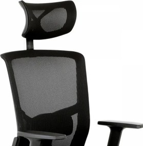 Kancelářská židle černá s podhlavníkem mesh KA-B1013 BK