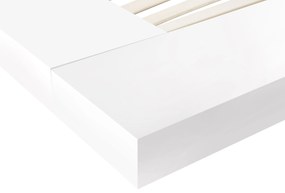 Dřevěná japonská postel matová bílá 180x200 cm ZEN Beliani