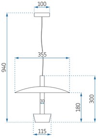 Toolight - Stropní svítidlo APP914-1CP, černá-zlatá, OSW-01041