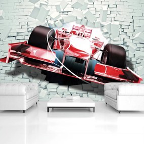 Fototapeta - Červená formule 1 3D F1 (152,5x104 cm)