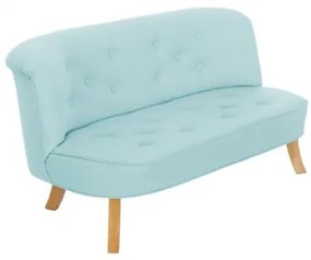 Somebunny Dětská sedačka lněná modrá - Bílá, 17 + 25 cm