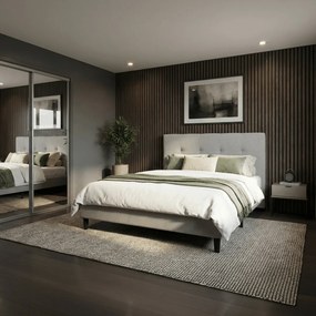 Autronic Čalouněná dvoulůžková postel BED-M160 Barva potahu: Tmavě šedá