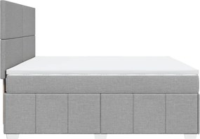 Box spring postel s matrací světle šedá 180 x 200 cm textil 3291740